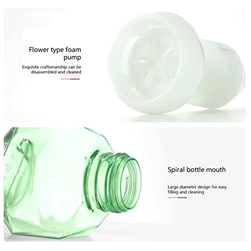 Soap Dispenser 300ml Soap Dispenser Empty Plastic Bottle Flower Liquid Soap Dispenser Soap Foam Flower Shower Gel Foam Pump Bottle for Bathroom Kitchen Bathroom Soap Dispenser (Color : Gray)