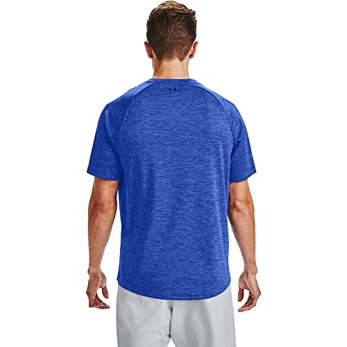 Under Armour Men's Tech 2.0 V-Neck Short-Sleeve T-Shirt , Emotion Blue (401)/Black, XX-Large