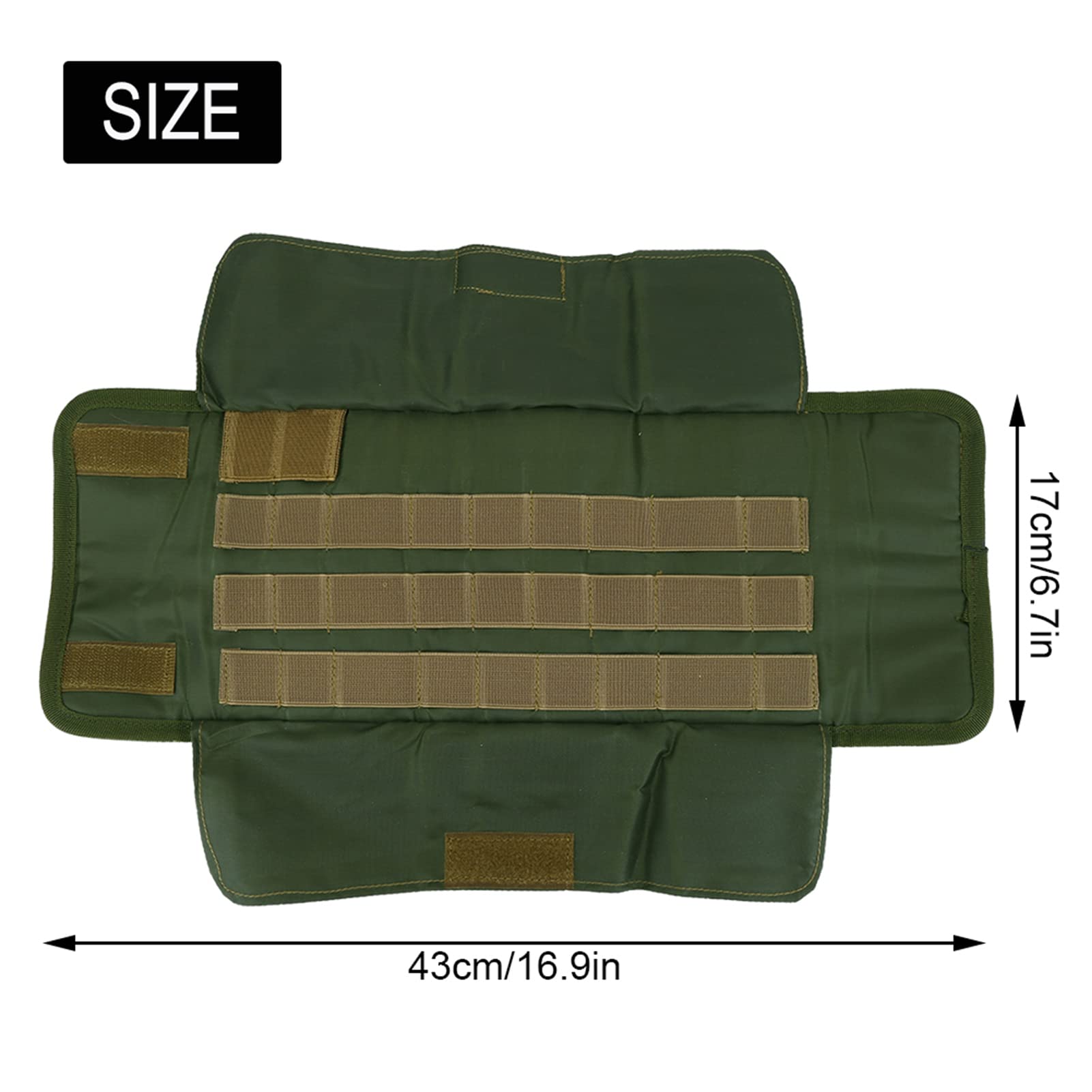 Yeuipea Fishing Accessory Case, Roll Up Fly Tying Tool Pouch Fishing Accessory Case Nylon Artificial Lure Storage Bag Holder