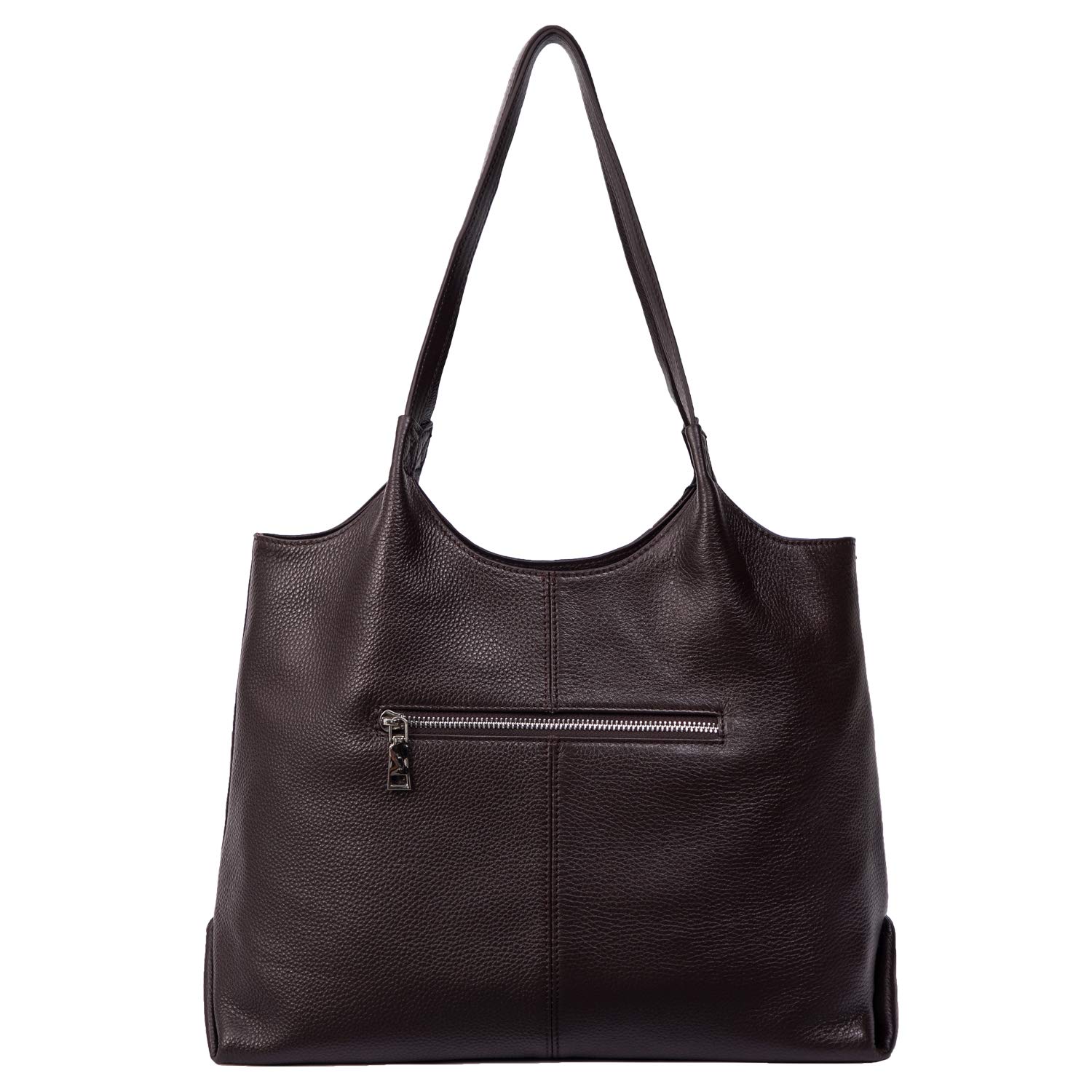 Soft Leather Tote Purse Zipper Closure Designer Handbag Women RFID Top-handle Bag Lightweight