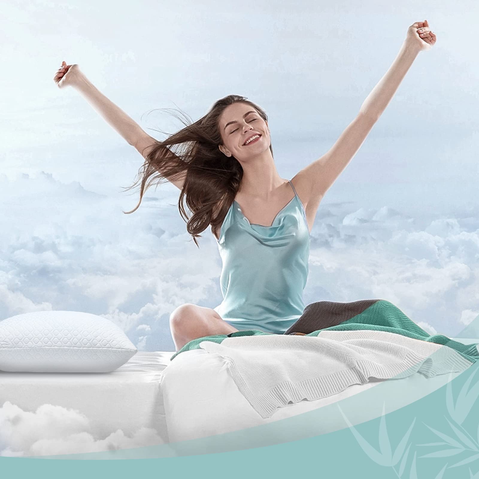 Rainmr Shredded Memory Foam Full Body Pillow β Side Sleeper β Huggable Long Pillow for Body Relief β with Ultra Soft Cooling Cover, 20 x 54 inches