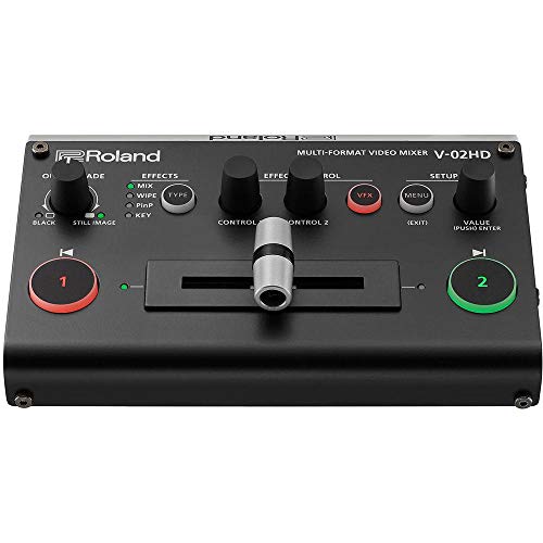 Roland V-02HD PAC2 Micro Video Switcher Mixer Bundle with BOSS FS-6 Dual Footswitch, 2 HDMI Cables & 1/4-inch TS Phone Cable