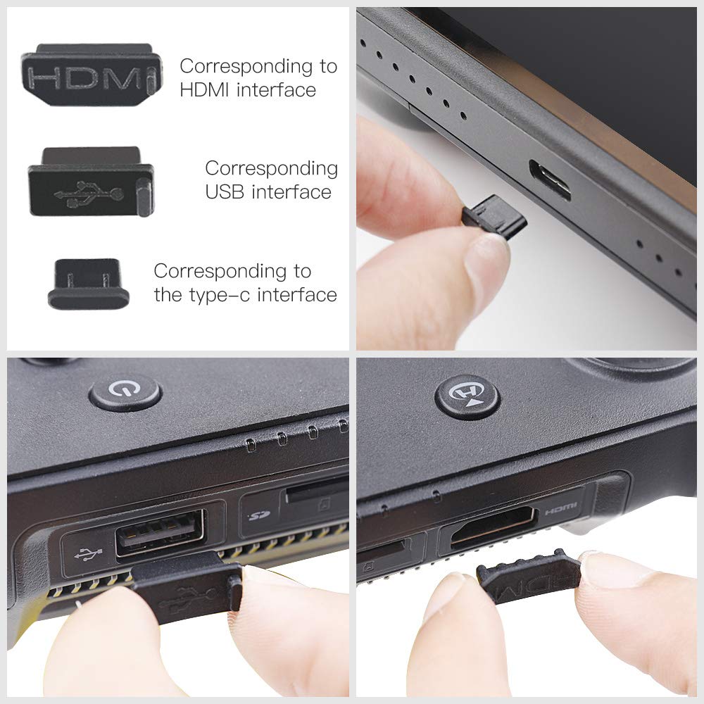 RCstyle Terminal Water-Resistant Dust Cover Plug Compatible with DJI Mavic 2 Zoom/Pro Enterprise Smart RC Remote Controller Accessory 3pcs