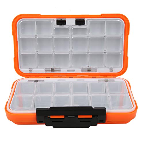 Yeuipea Fishing Lure Box, Waterproof Lure Box Double‑Sided Fishing Hook Tool Storage Box Multifunctional Accessory
