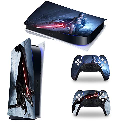 PlayStation 5 Skin Set – Planets War - HD Printing Vinyl Skin Cover Protective for PS5 Standard Edition Console and 2 PS5 Standard Edition Controller
