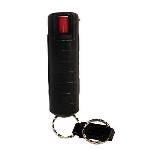 Pepper Shot .5 OZ Pepper Spray Black Hardcase with Injection Molded Holster and Quick Release Keychain Home Self Defense Weapon