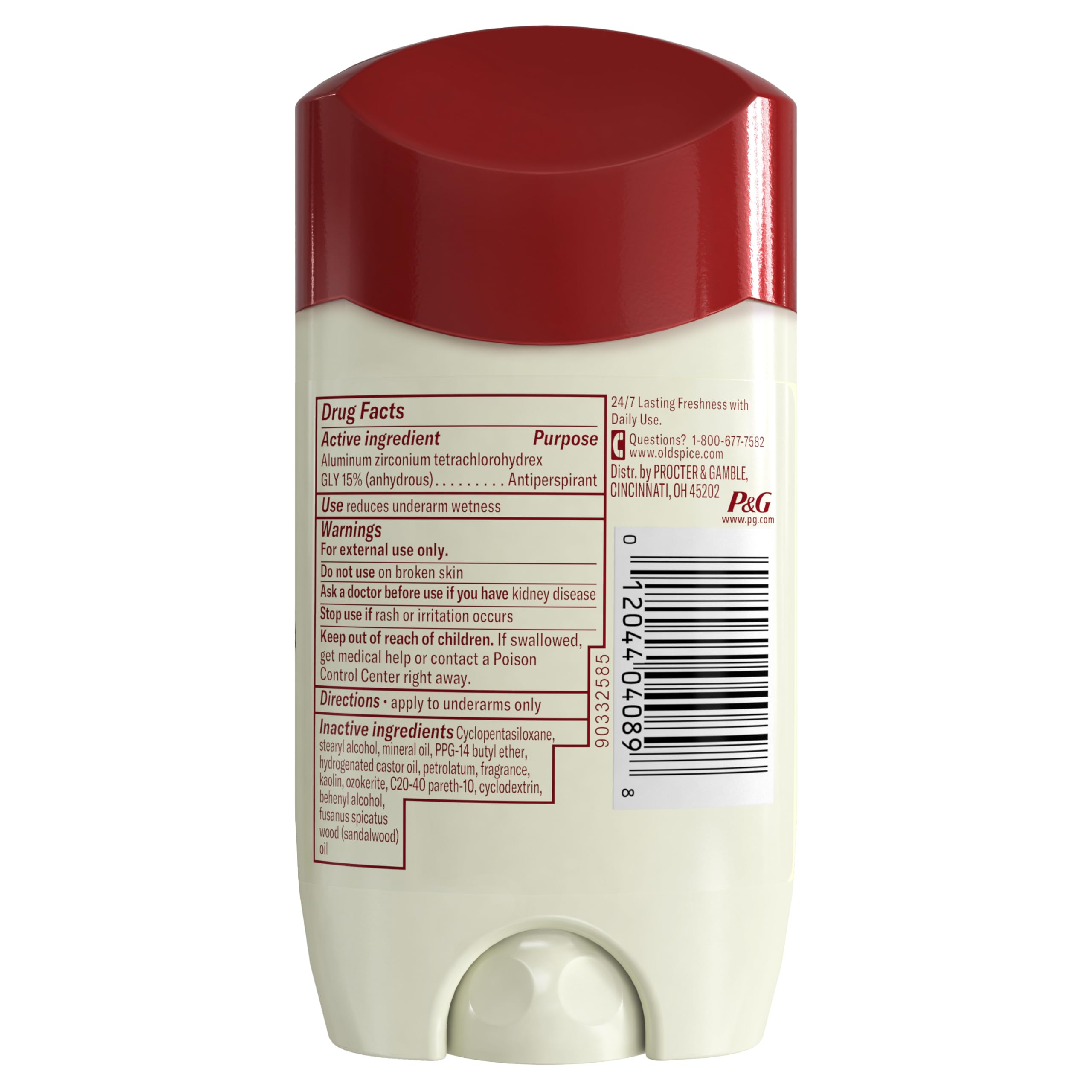 Old Spice Antiperspirant & Deodorant for Men, Timber Scent with Sandalwood, 2.6 oz