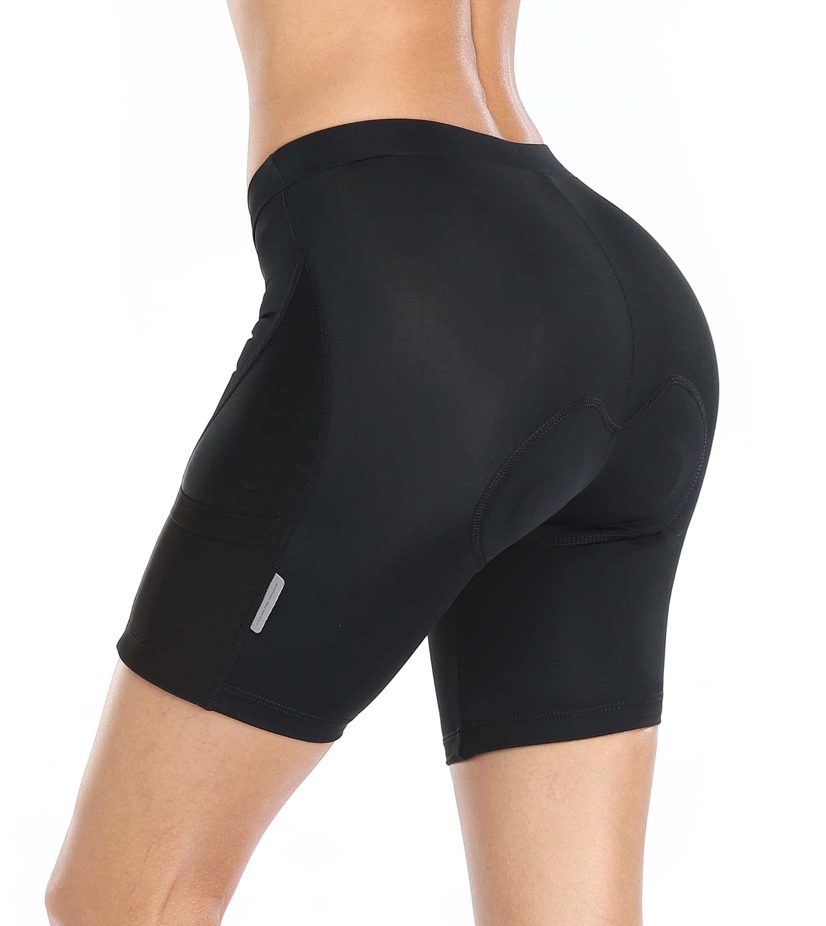 Santic Women Bike Shorts, 7" Breathable 4D Padded Women's Cycling Shorts with Pocket