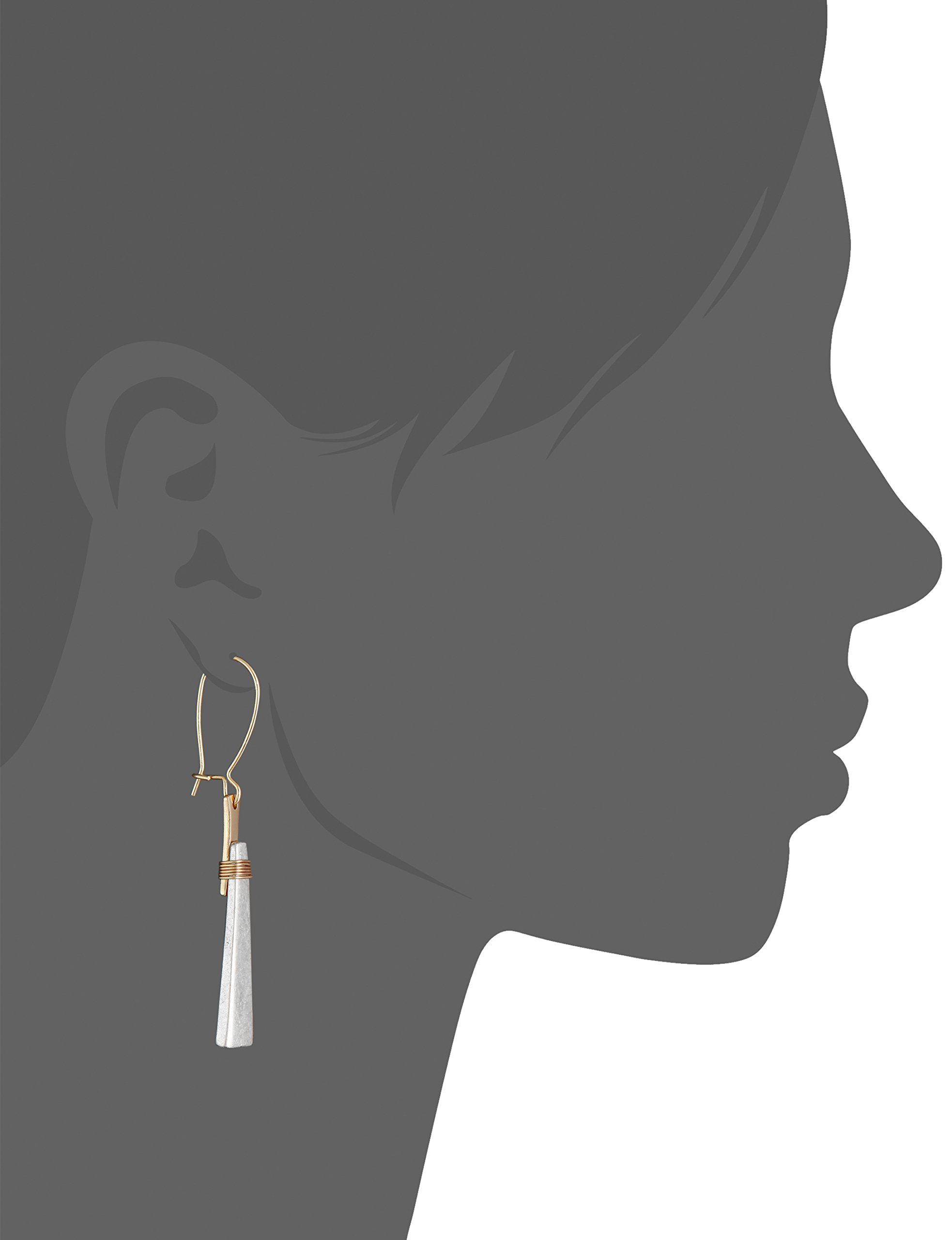 Robert Lee Morris Soho "Blue Dimension" Two-Tone Geometric Long Drop Earrings