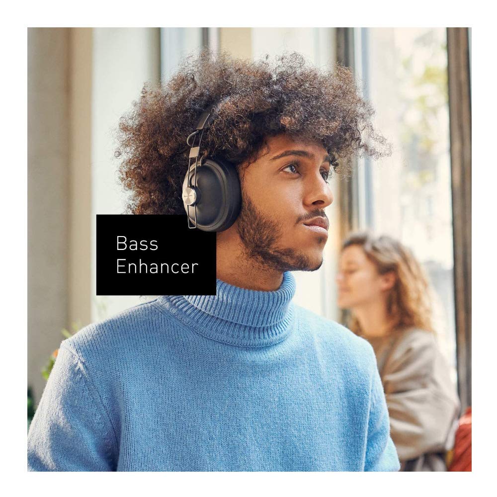 Panasonic Retro Noise Cancelling Bluetooth Wireless Headphone with Voice Assist, Microphone, Deep Bass Enhancer, 24 Hours Playback -RP-HTX90N-K (Black)
