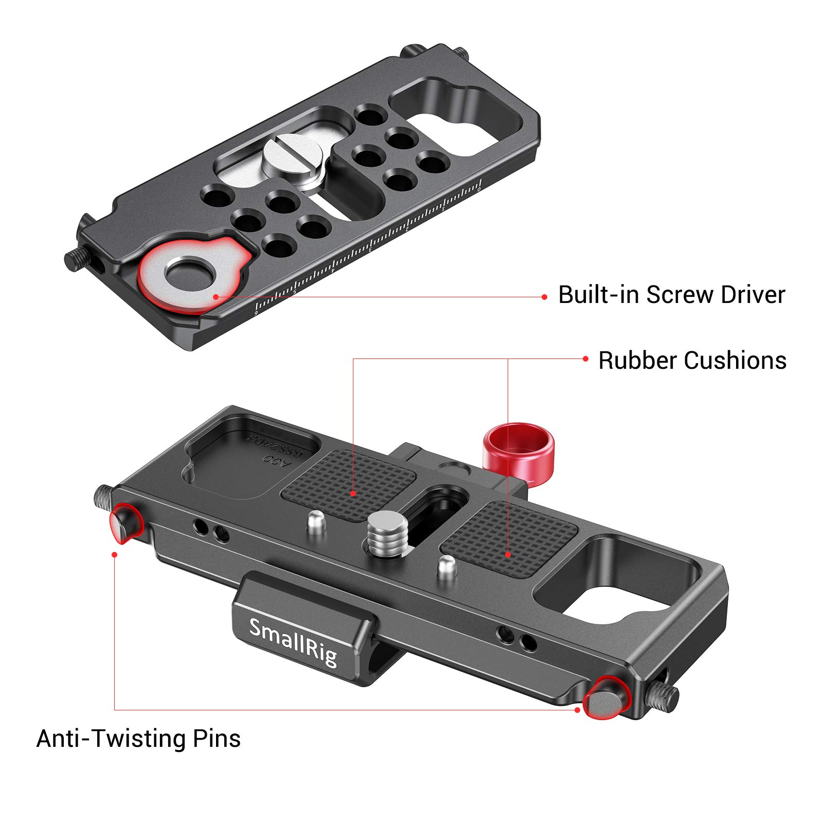 SMALLRIG Offset Plate Kit for BMPCC 4K and 6K, for DJI Ronin S & for Zhiyun Crane 2 & for Moza Air 2 - BSS2403