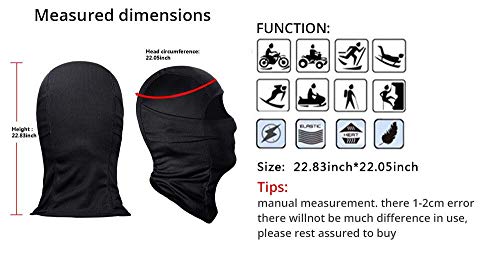 Valleycomfy 4PCS Balaclava Ski Mask Winter Face Mask Men Women UV Protection Hood Windproof Sun Hood Tactical Masks(Black,Grey,Blue)