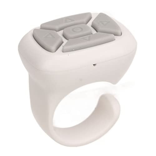 Remote App Page Turner, 5.3 Remote Control Long Remote Control Convenient USB Recharge for Camera Shutter (White)