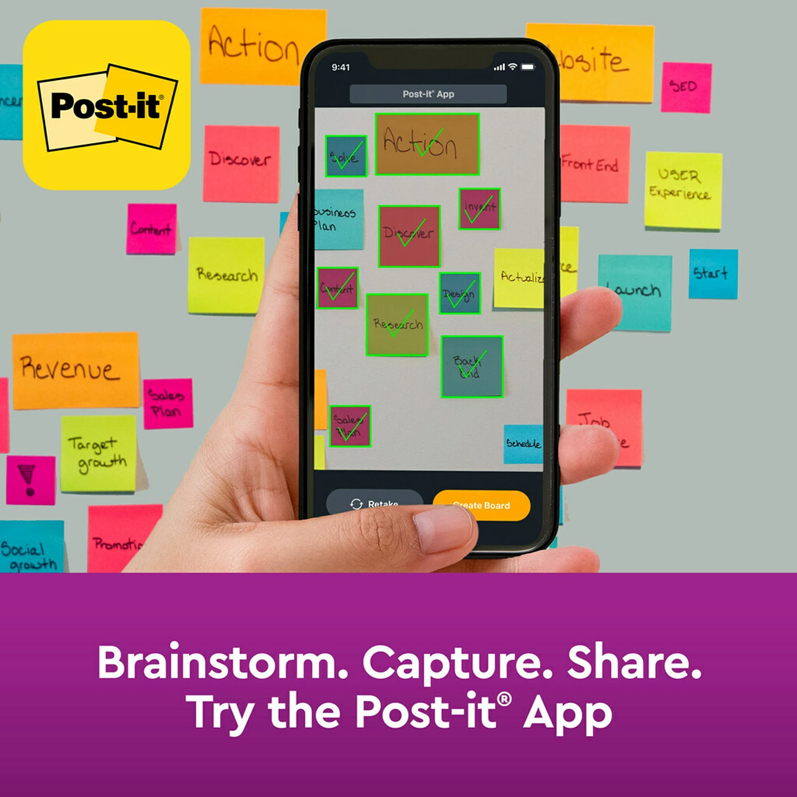 Post-it Super Sticky Pop-up Notes, 3x3 in, 18 Pads, 2x the Sticking Power, Energy Boost Collection, Bright Colors, Recyclable (R330-18SSAUCP)
