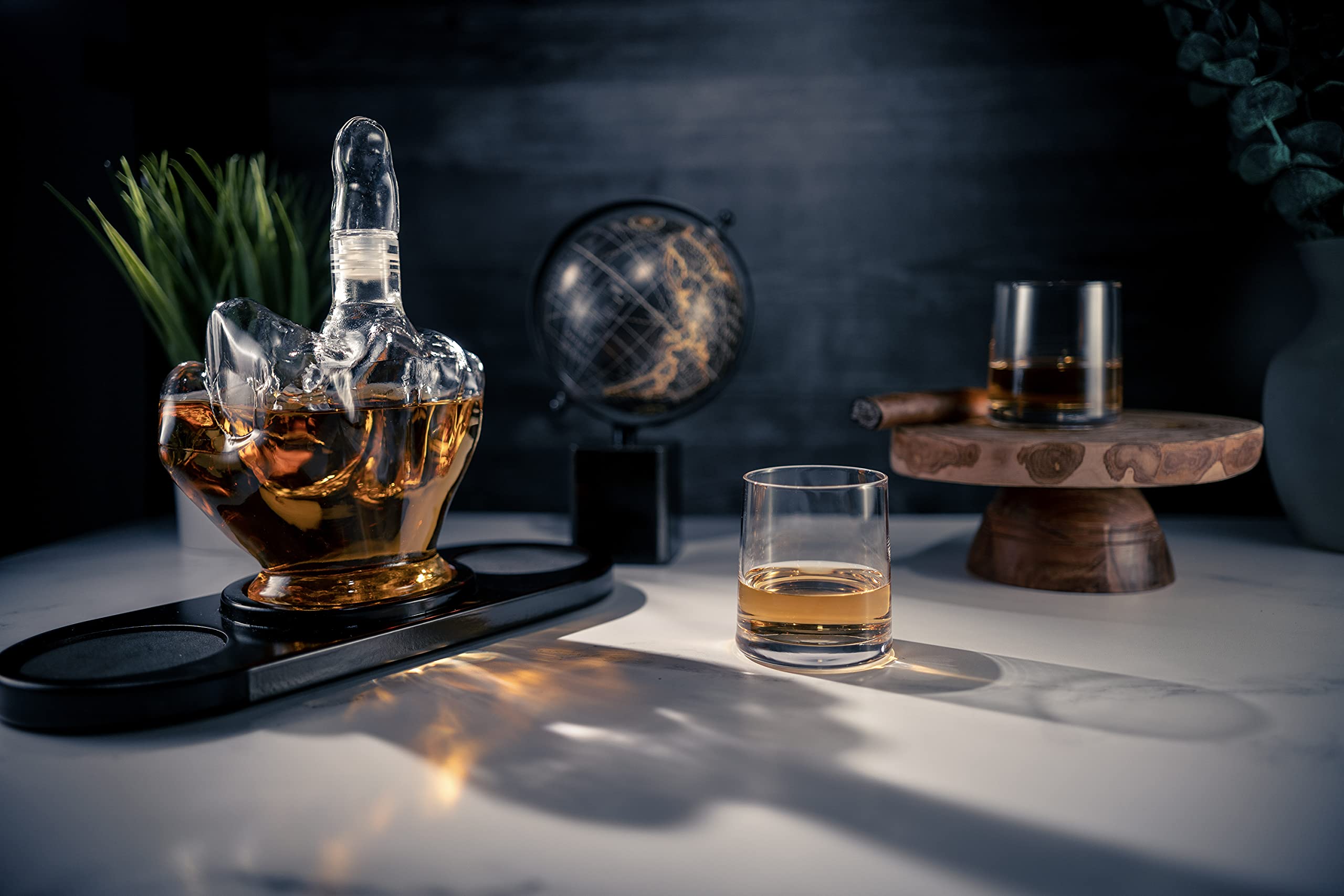 The Wine Savant Middle Finger Decanter Novelty Whiskey & Wine Decanter Set, Funny Gift for that Someone You Love! Middle Finger Gift For Adults, Flip Off Gift, Funny Gifts, Gag Gift