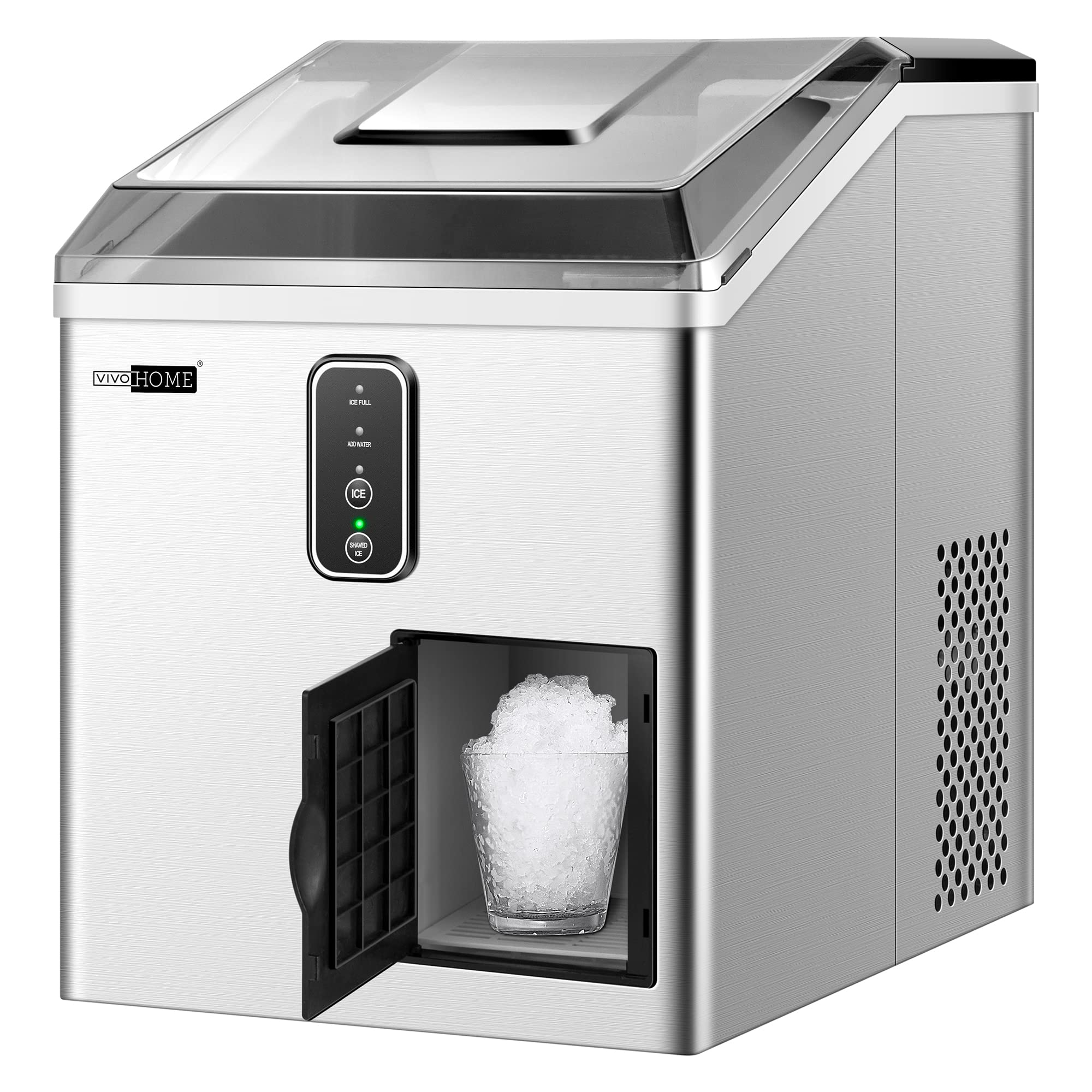 VIVOHOME 2 in 1 Electric Portable Compact Countertop Automatic Ice Maker and Shaver Machine 44lbs/Day