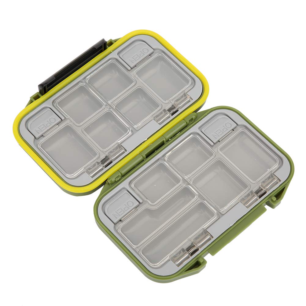 Yeuipea Tackle Box Organizer - Robust ABS Waterproof Fishing Storage Solution, Features Easy-to-Use Lever Lock & Clear Inner Cover, Ideal for Storing Bait, Lures, Hooks & More
