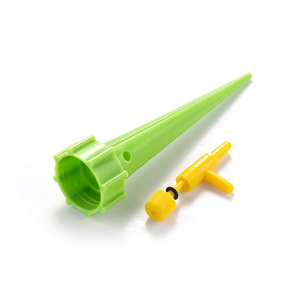 smallwoodi Water Spikes,6Pcs Adjustable DIY Flow Drip Water Spikes Automatic Pot Plants Waterers Taper Water Seepage Automatic Watering Device drip Lazy Valve Adjustable Random Color