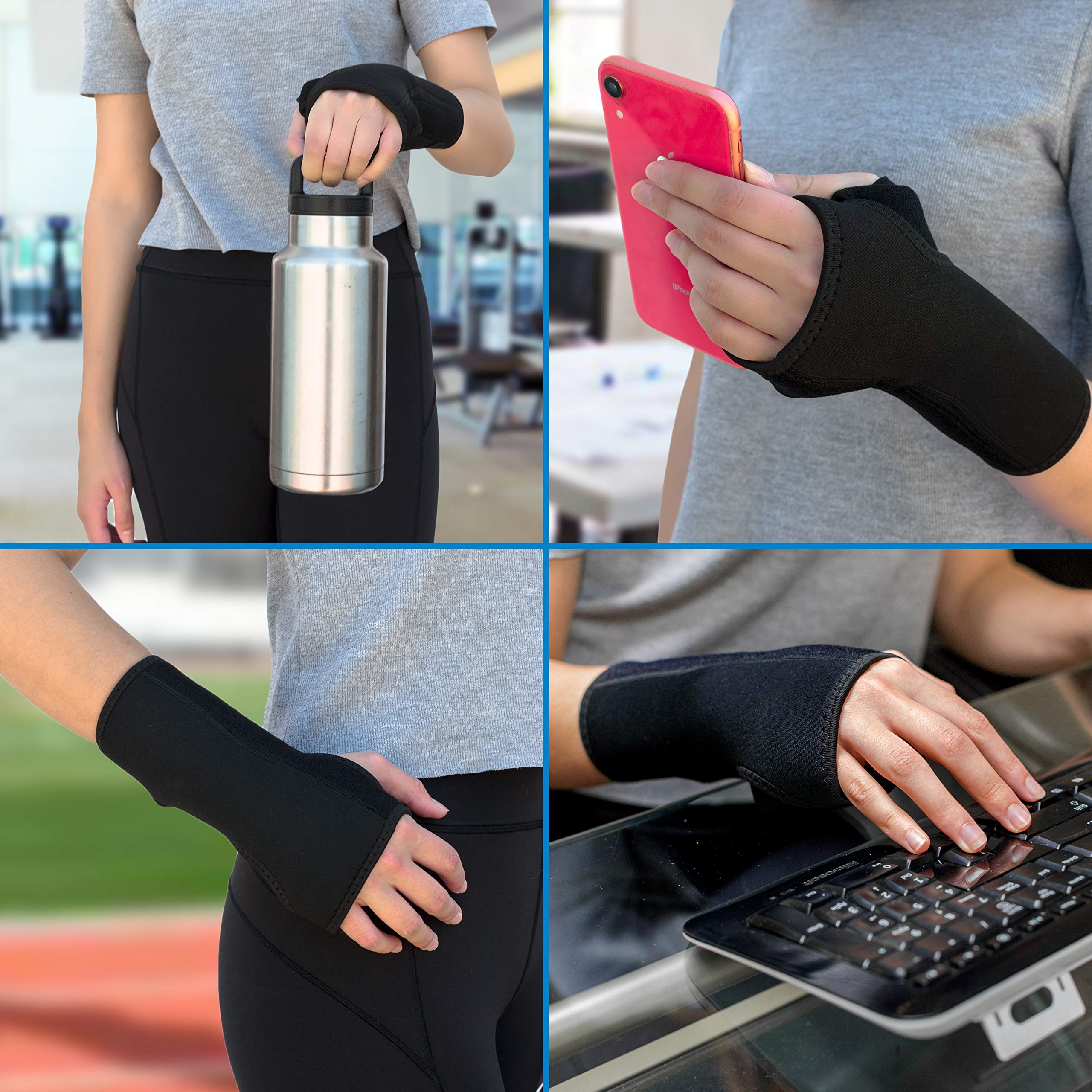 RMS Wrist Brace (Left or Right Hand) - Hand Support Splint and Wrist Strap for Carpal Tunnel, Arthritis, Wrist Injury Relief for Men or Women