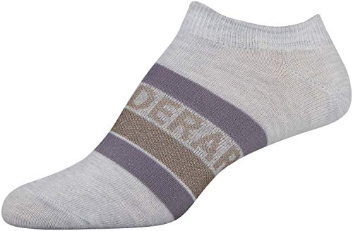 Under Armour Women's Essential 2.0 No Show Socks, 6-Pairs , Halo Gray/Slate Purple , Medium