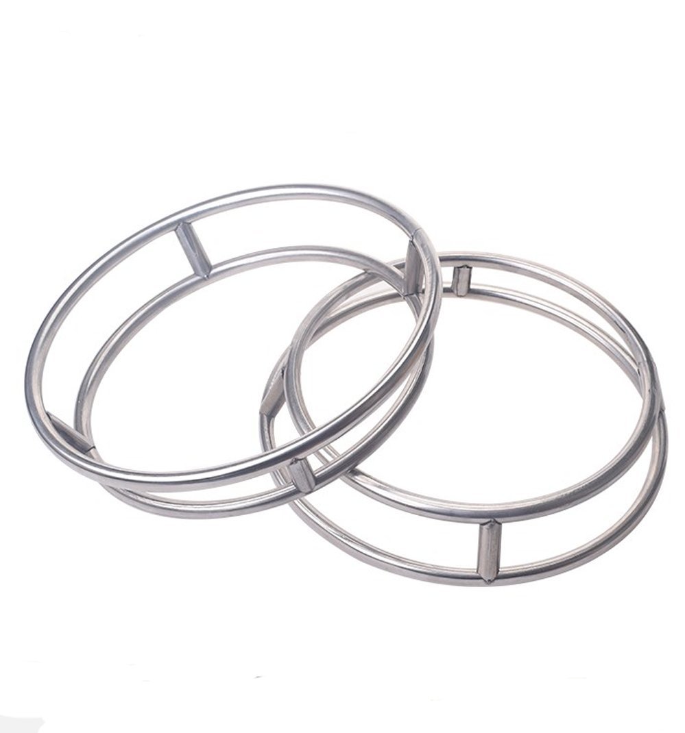 Wok Ring/Stainless Steel Wok Rack Insulated Pot Mats Cookware Ring/Wok accessories (Dimensions; height 5.5 cm/2.16 inches; bottom diameter 26 cm/10.2 inches; diameter28 cm/11 inches)