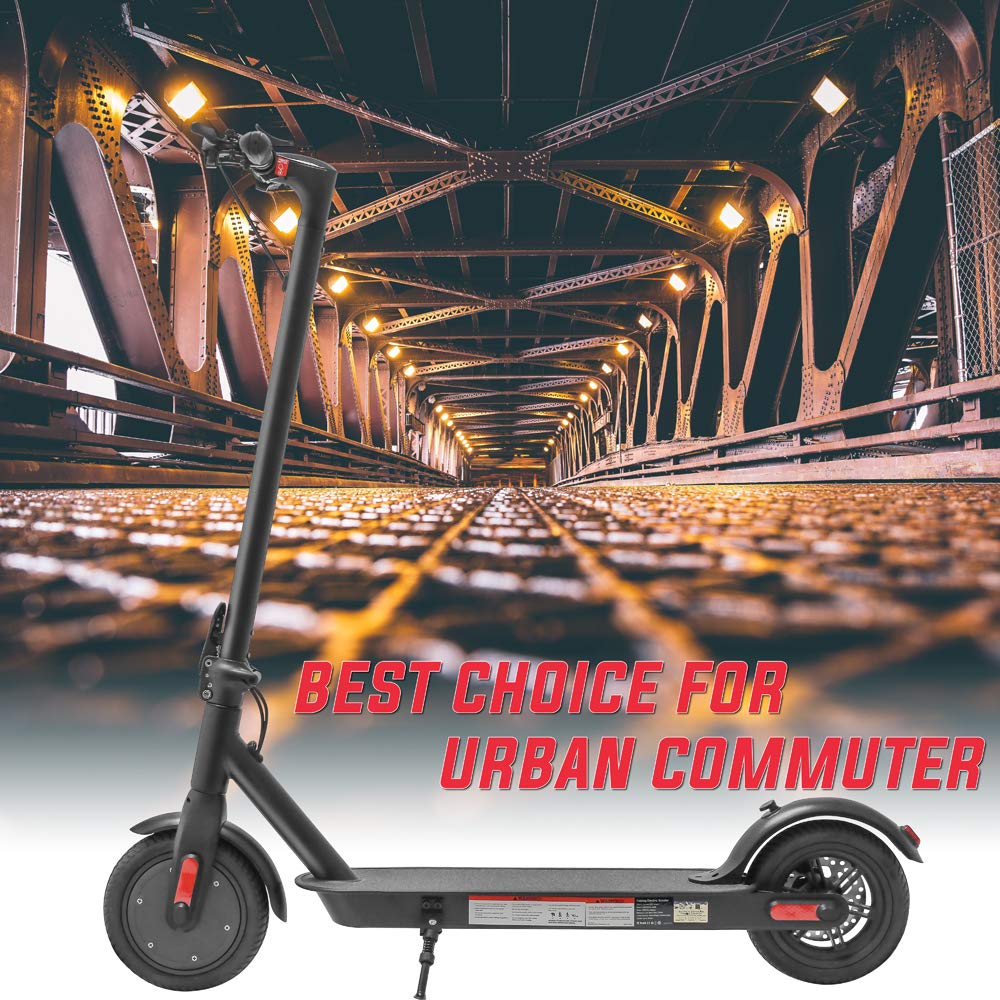 Smart High Power Electric Scooter Fold-able Lightweight Sturdy Frame Teenager Adult Outdoor Activities Communicate Schooling Camping (Black)