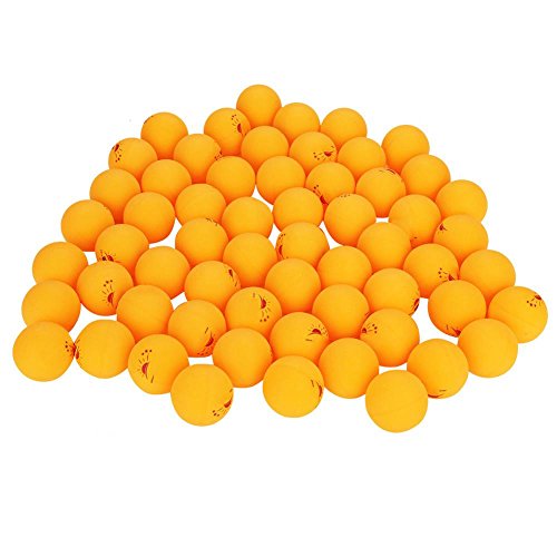 VBESTLIFE Ping Pong Balls with Box, 60 Pcs 3-Star Table Tennis Ball Ping Pong Balls for Competition Training Entertainment(Orange)