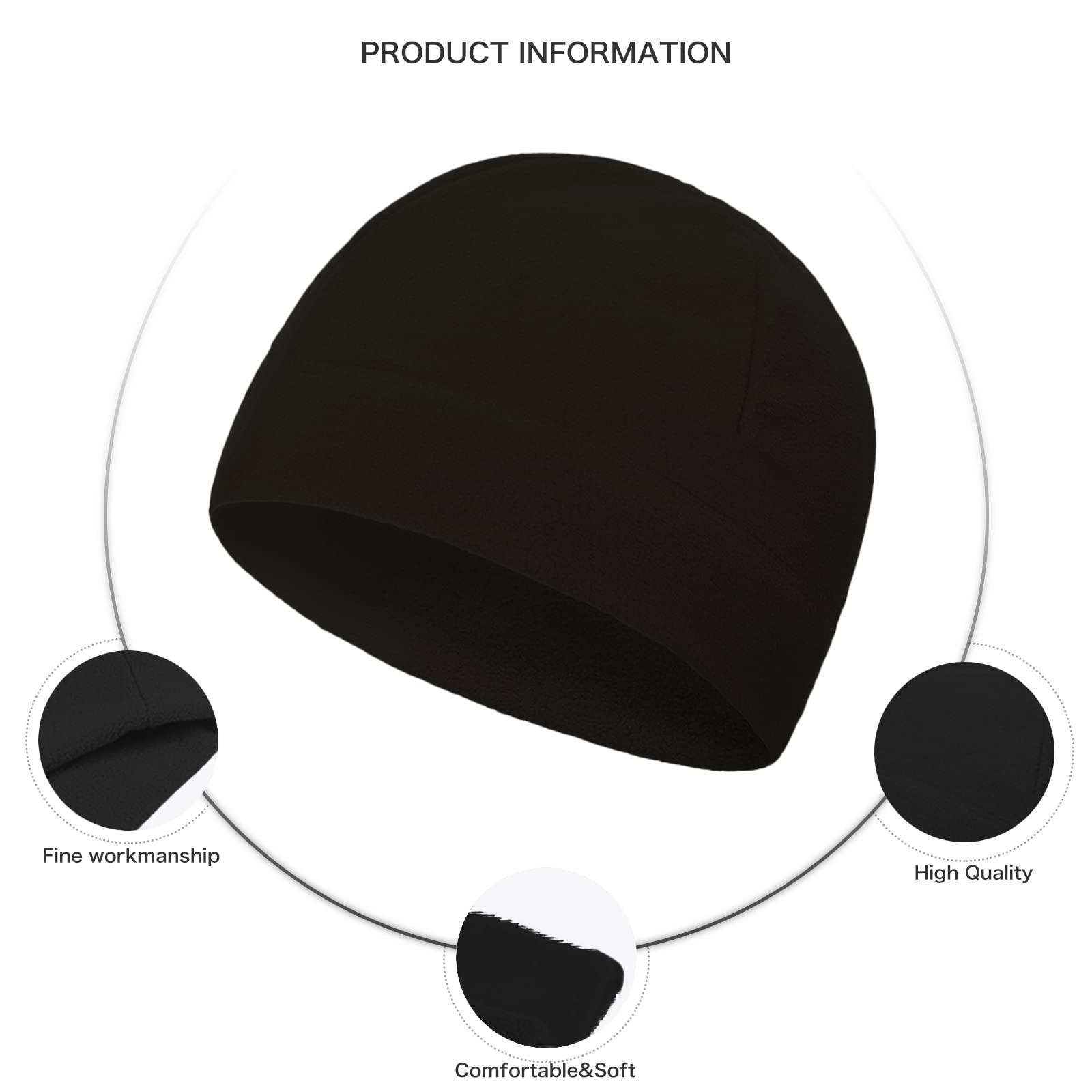 Synthetic Microfleece Red Tactical Polartec Watch Cap Fleece Youth Mens Winter Hat Military Tactical Skull Cap Beanie (Black)