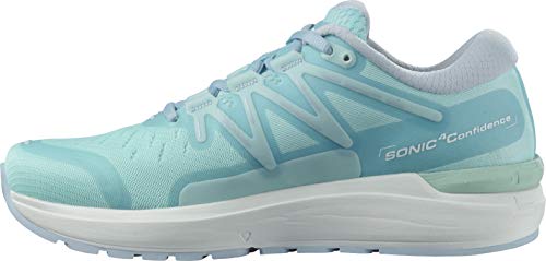 Salomon Sonic 4 Confidence Running Shoes for Women, Tanager Turquoise/White/Kentucky Blue, 8