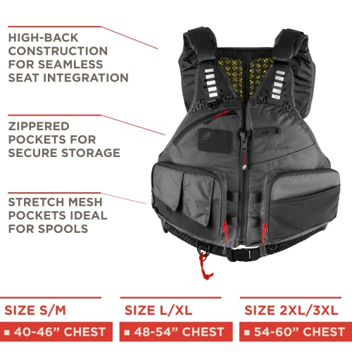 Old Town Canoes & Kayaks Lure Angler Men's Life Jacket (Gray, L/XL)