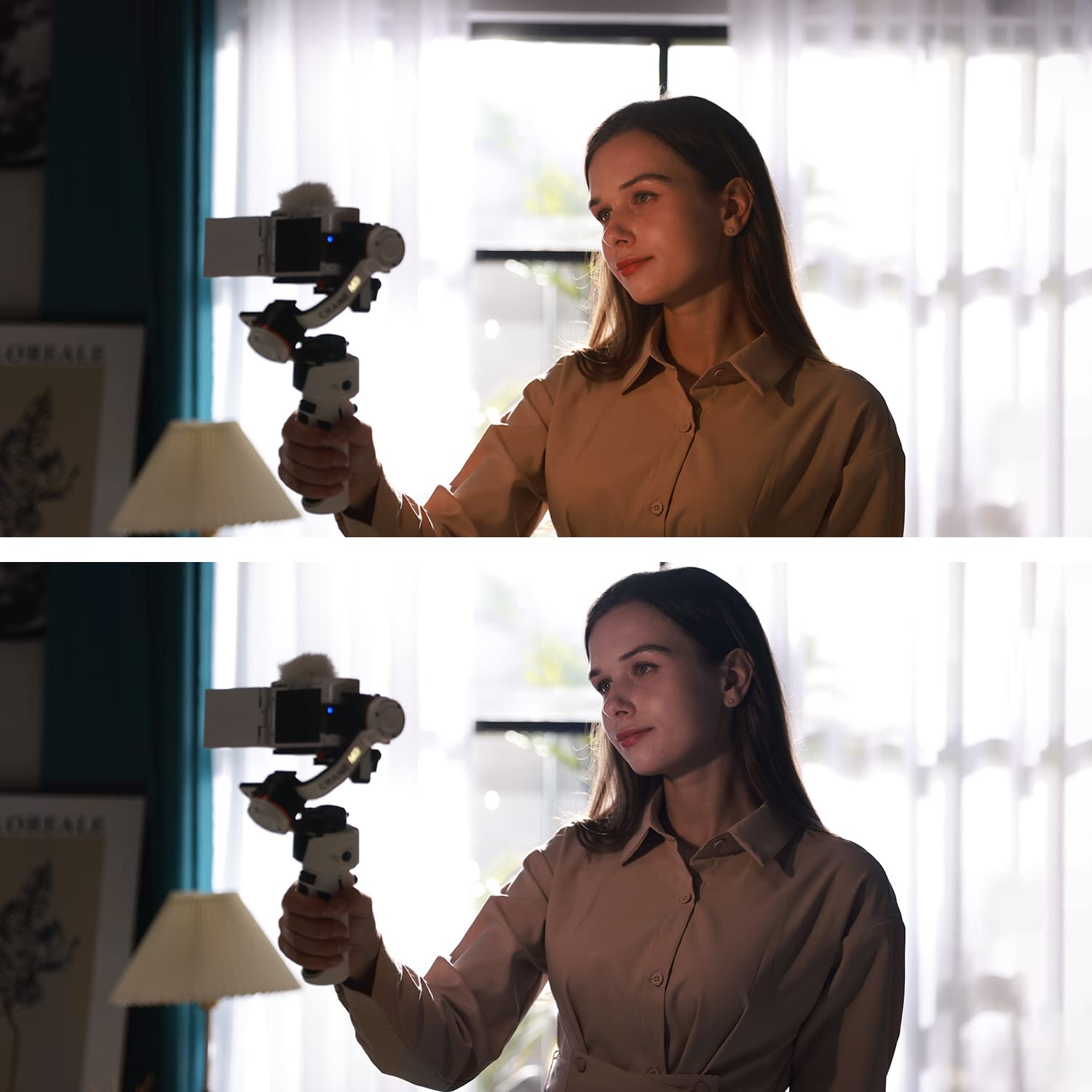 Zhiyun Crane M3 Combo Camera Stabilizer: 3-Axis Handheld Gimbal for DSLR Mirrorless Cameras & Action Camera, Compatible with Nikon, Sony, Canon, Panasonic, Fujifilm, Lightweight Design