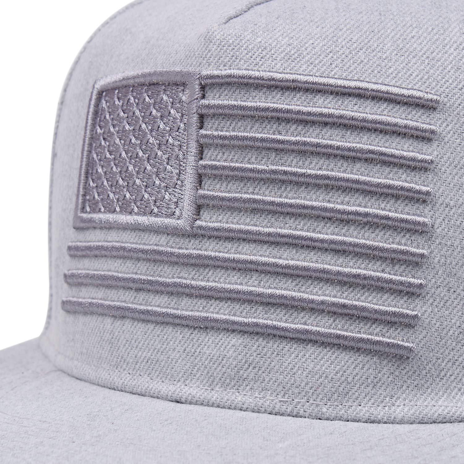 ZHONGNIAO American Flag Hat Unisex Snapback Hat, Flat Brim Hats Unisex Adjustable Trucker Hat Hip Hop Baseball Cap+Eyeglasses White