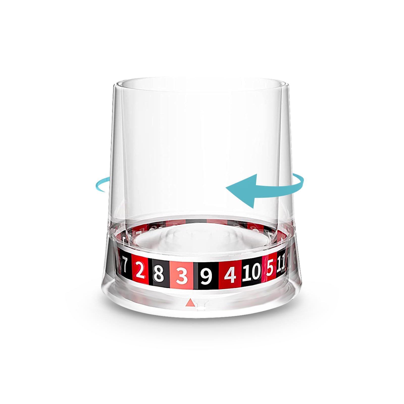 Unique Wine Glass with Roulette Spinner,Cocktail Glasses with Bottle Opener, Fun Tumbler Cup Ideal for Whiskey, Wine, Beer, Soft drinks, Tea, Water, Etc. Good for conversation starter and gift - 5 Oz