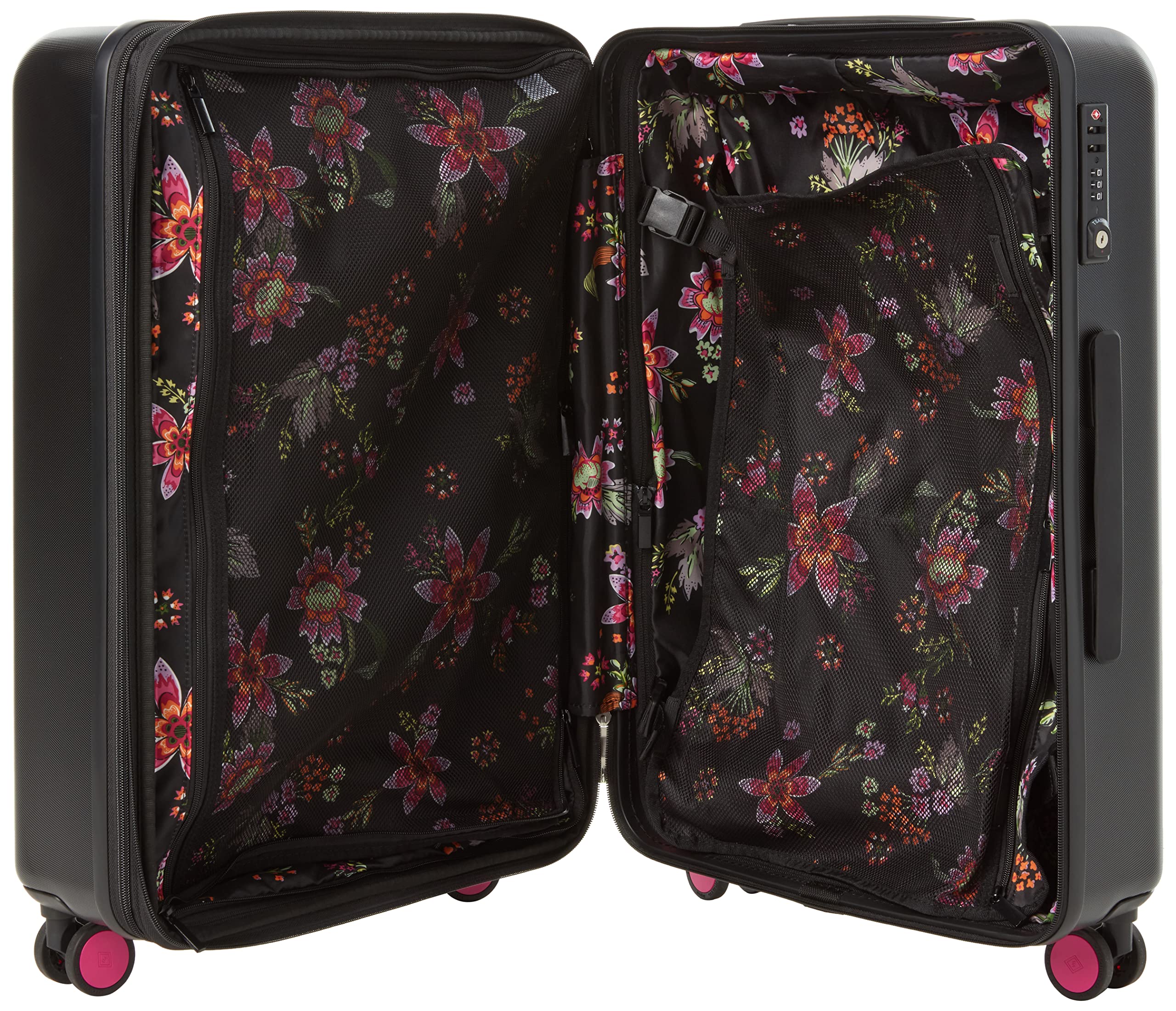 Vera Bradley Women's Hardside Rolling Suitcase Luggage, Grand Blooms Shower, 29" Check In
