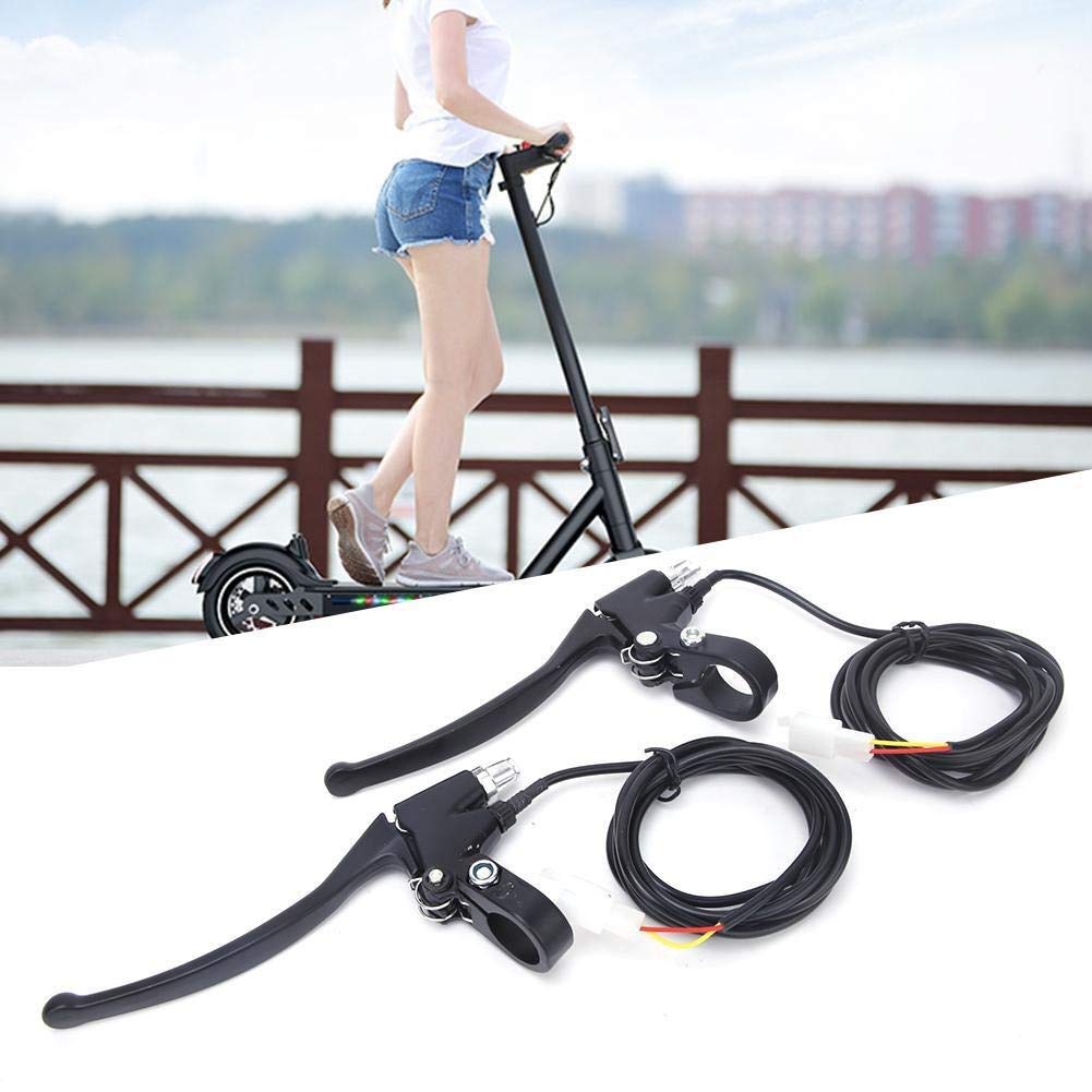 REOUG 1 Pair Universal Aluminium Alloy Electric Bicycle Ebike Handle Brake Lever Right Left Accessory
