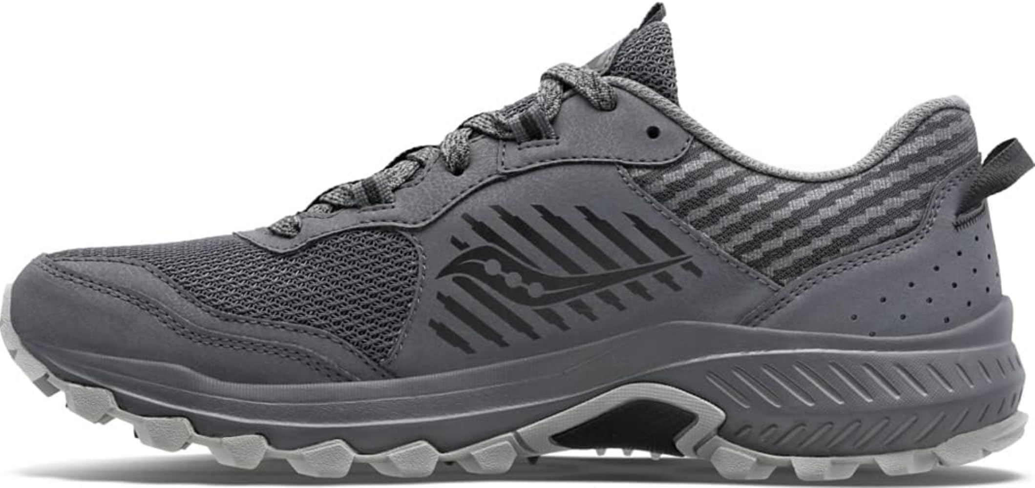 Saucony Men's Excursion TR15 Trail Running Shoe, Shadow/Black, 14 W