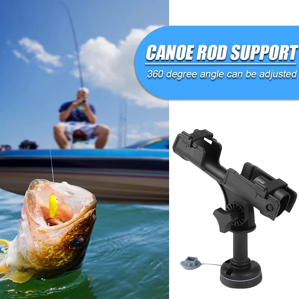 SLATIOM Adjustable Kayak Boat Fishing Rod Holder Support Tools Pole Mount Angle Bracket 360 Degrees Rotatable Holder Fishing Tackle