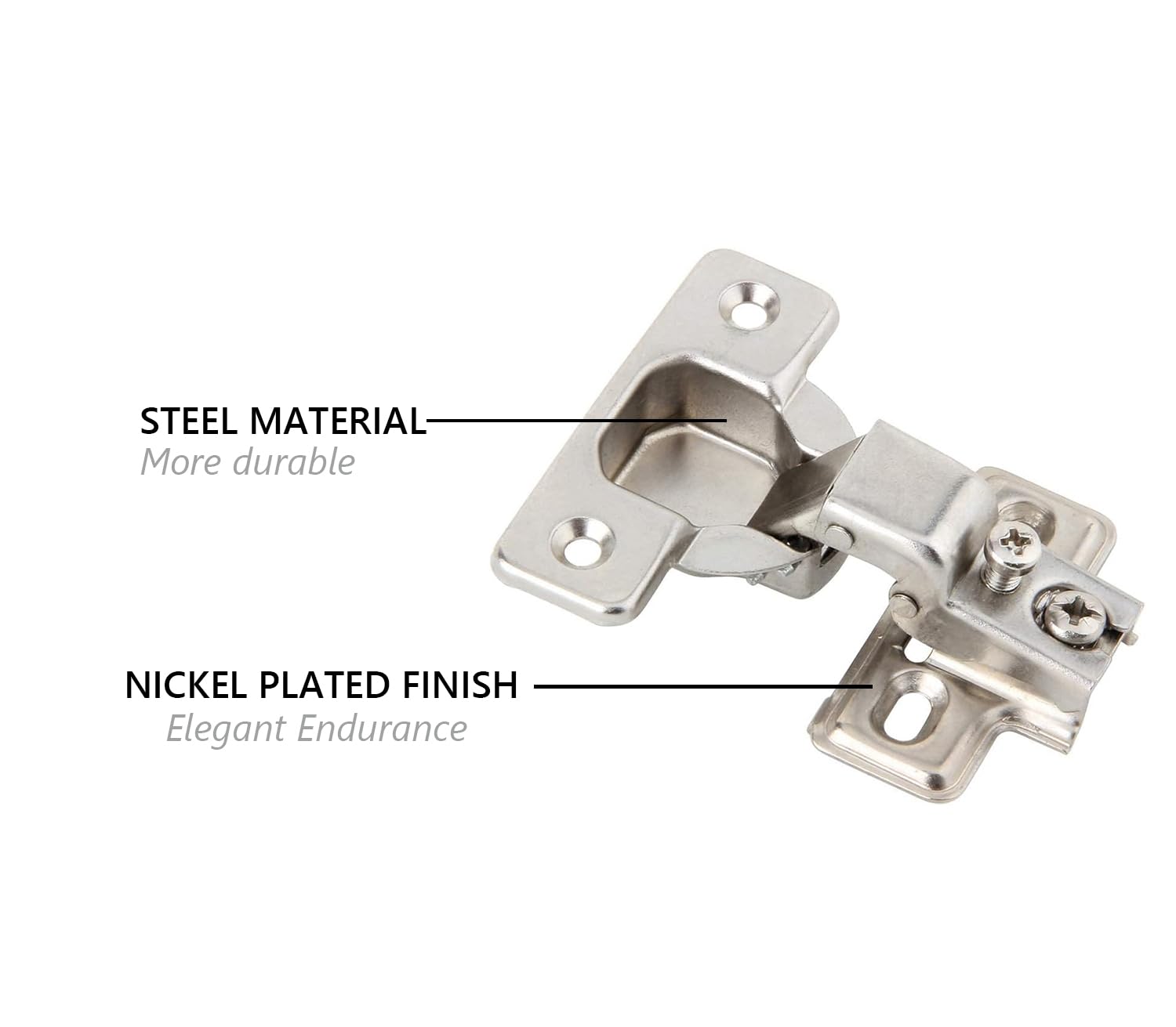 Silverline Face Frame Concealed Euro 105Deg Self Closing Compact Cabinet Hinges (6 Pack)