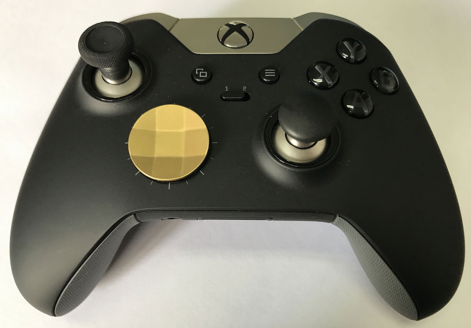 Replacement Parts for Xbox One Elite Controller Series 2, Accessory Kits 12 Pieces Metal Thumbsticks Includes 6 Magnetic Swap Joysticks, Metal 4 Paddles & 2 Dpads with T8 Tool - Metal Gold