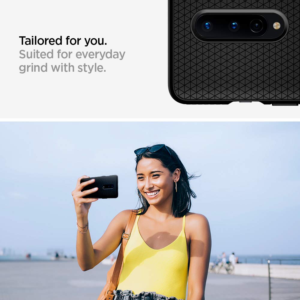 Spigen Liquid Air Armor Designed for OnePlus 8 Case (2020) [NOT Compatible with Verizon UW Version] - Matte Black