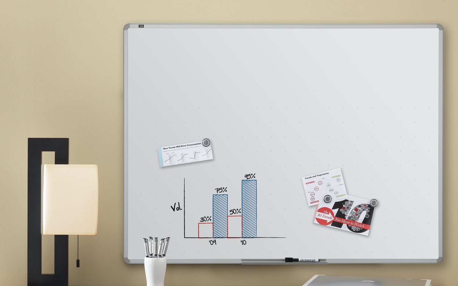 Quartet Magnetic Dry-Erase Board, 3 x 4 Feet, Euro Style Aluminum Frame (2574-2)