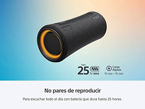Sony SRS-XG300 X-Series Wireless Portable-Bluetooth Party-Speaker IP67 Waterproof and Dustproof with 25 Hour-Battery and Retractable Handle, Black (Renewed)