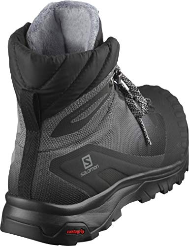 Salomon VAYA Blaze Thinsulate CLIMASALOMON Waterproof Winter Boots for Women Snow, Black/Black/Quiet Shade, 10