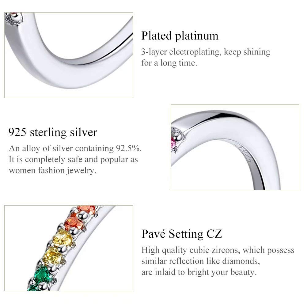 Qings Sterling Silver Ring Small Exquisite Ring As Surprise Gifts for All Ladies and Friends