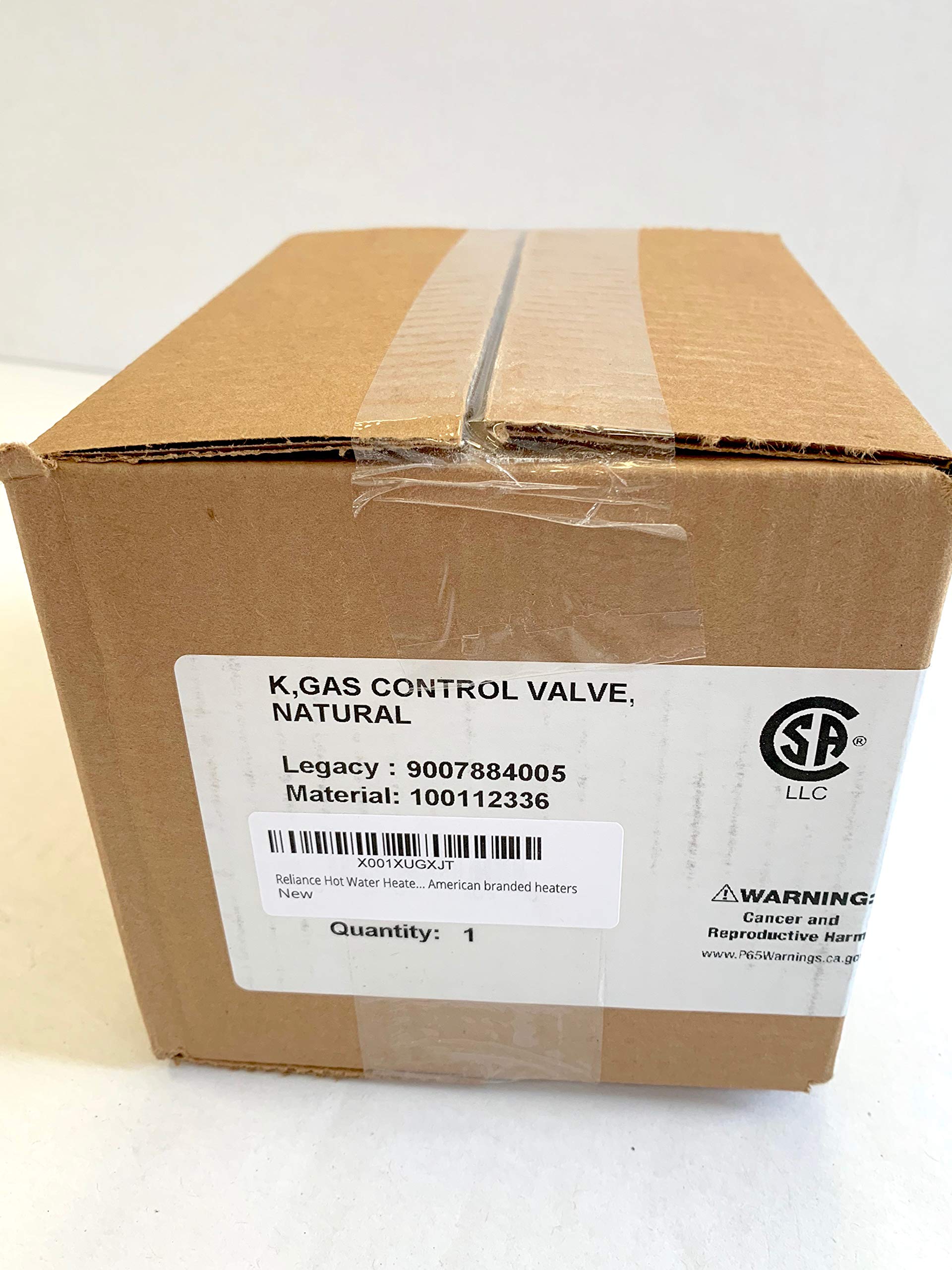 Reliance Hot Water Heater Gas Control Valve 100112336 1" Cavity Thermostat Compatible with Reliance, State, A.O. Smith, and American branded heaters