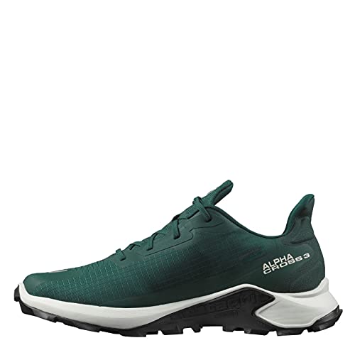 Salomon ALPHACROSS 3 Trail Running Shoes for Men, Ponderosa Pine/Lunar Rock/Black, 12