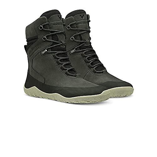Vivobarefoot Tracker HI FG, Womens Leather Hiking Boot With Barefoot Firm Ground Sole and Thermal Protection