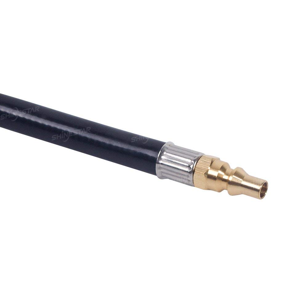 SHINESTAR 12FT RV Propane Quick Connect Hose with Conversion Fitting for Weber Q Series Gas Grill, Low Pressure