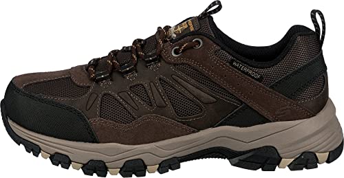 Skechers mens Selmen-enago Trail Oxford Hiking Shoe, Chocolate, 10 US