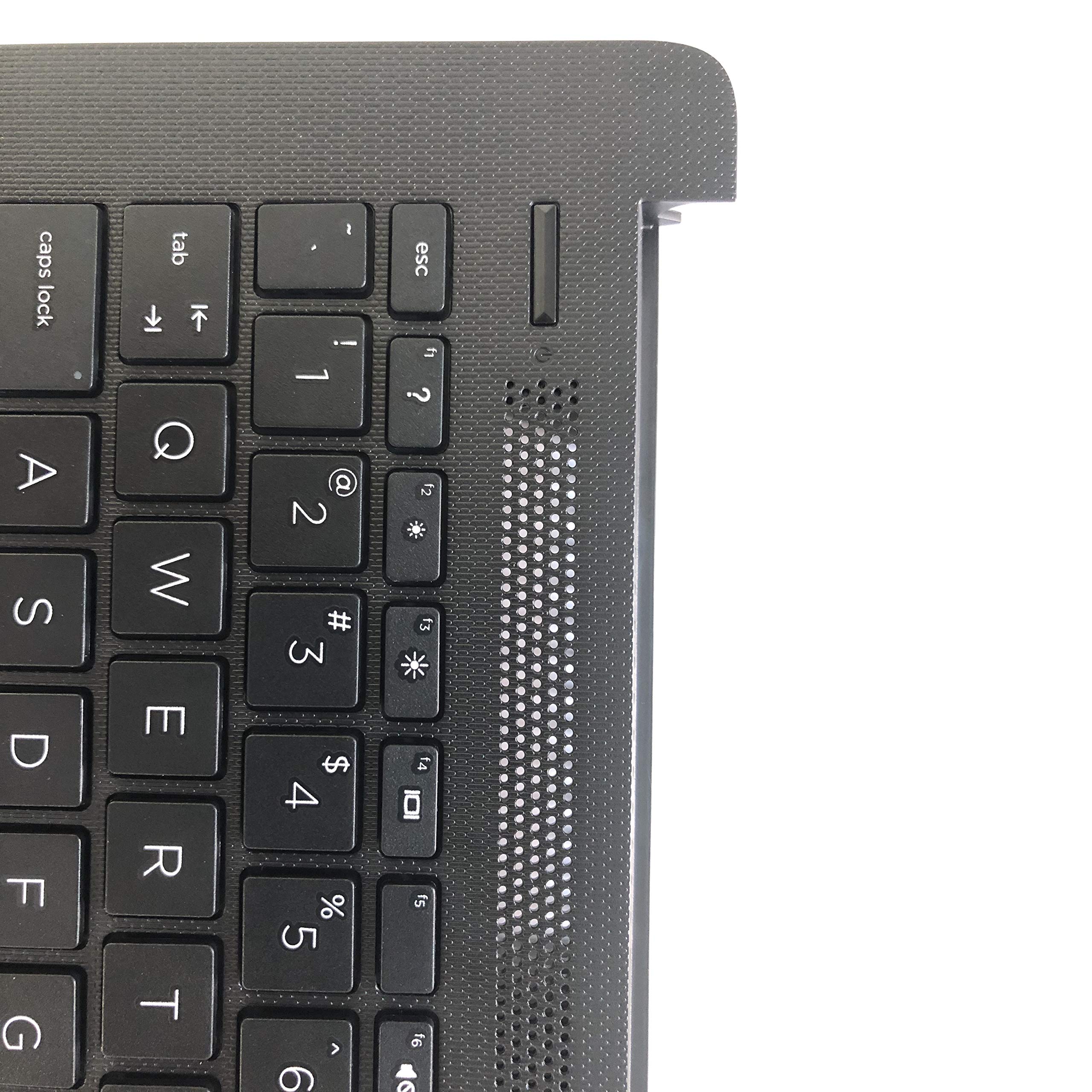 Replacement for HP 14-cm 14T-CM 14Z-CM 14-CK 14-ck 14-cm 14-dg 14q-cs 14q-cy Laptop Upper Case Palmrest Keyboard Assembly Part L23239-001 6070B1306301 Top Cover Black